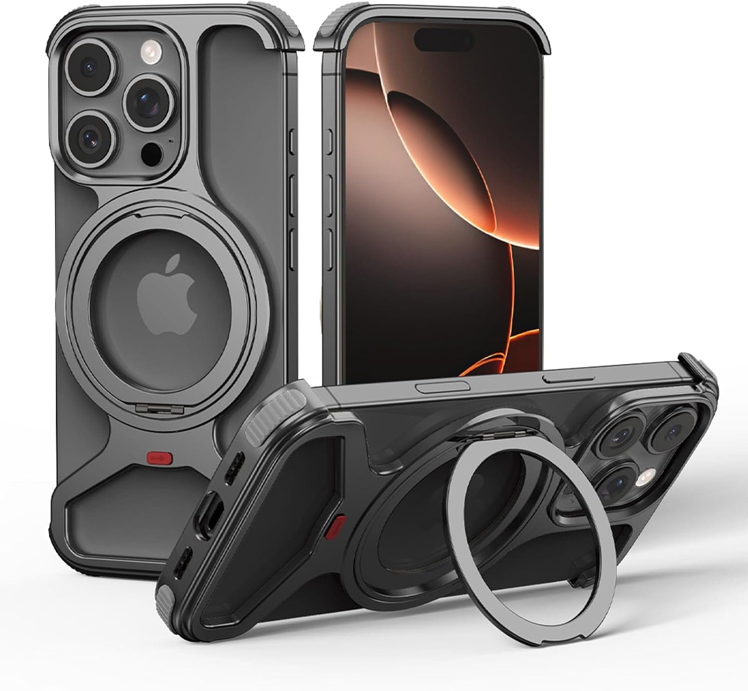 iPhone 16 Pro Frameless Aluminum Case with Ring Stand | Gorilla Cases