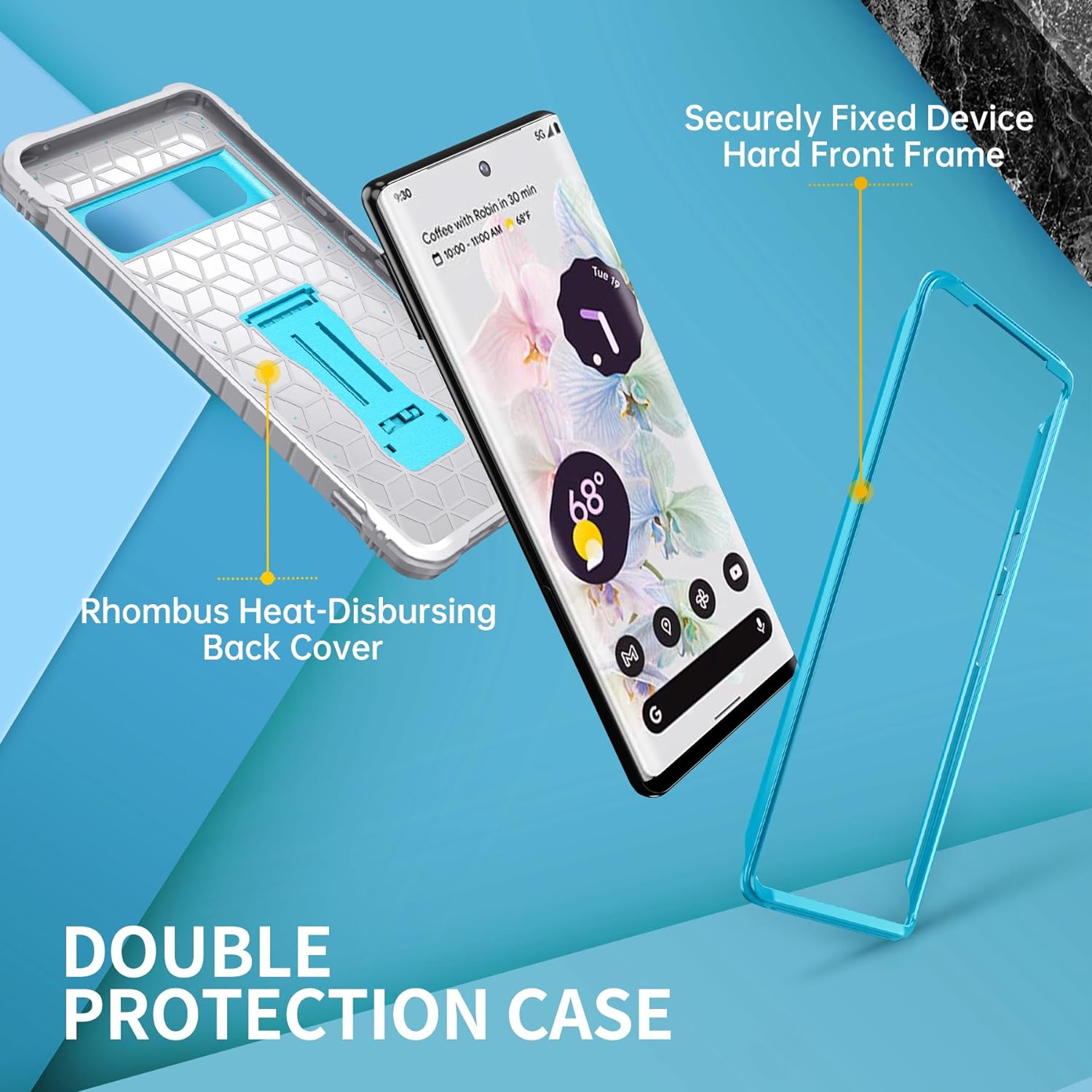 Google Pixel 6 Pro Case Dual Layer Shockproof Heavy Duty Case No Scree
