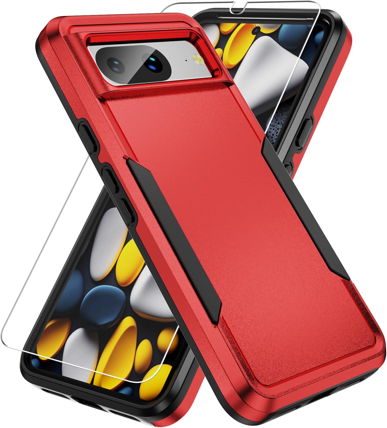 Google Pixel 8 Case Screen Protector Heavy-Duty Tough Rugged Shockproo