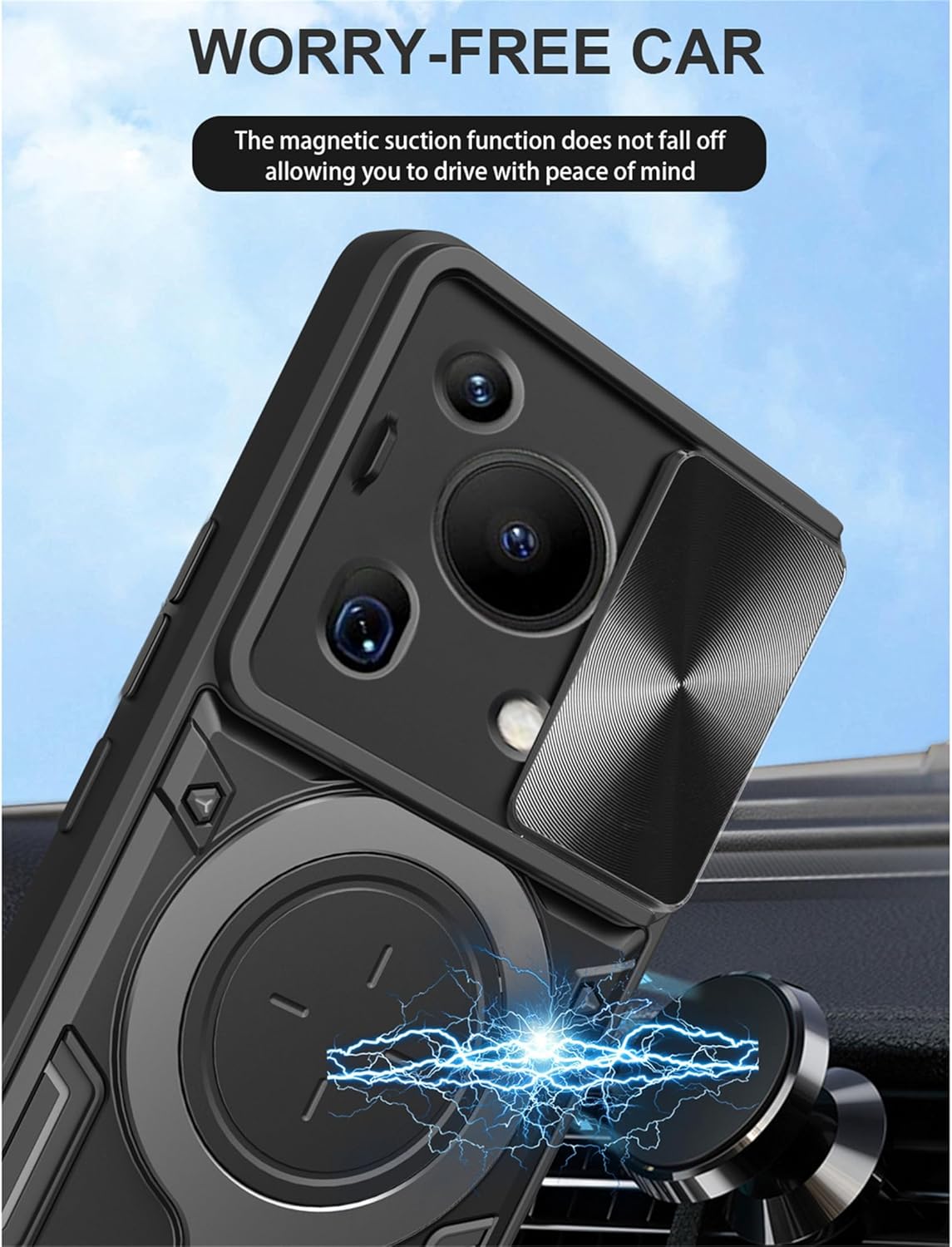 Huawei Pura 70 Ultra Sliding Camera Cover Ring Magnetic Case