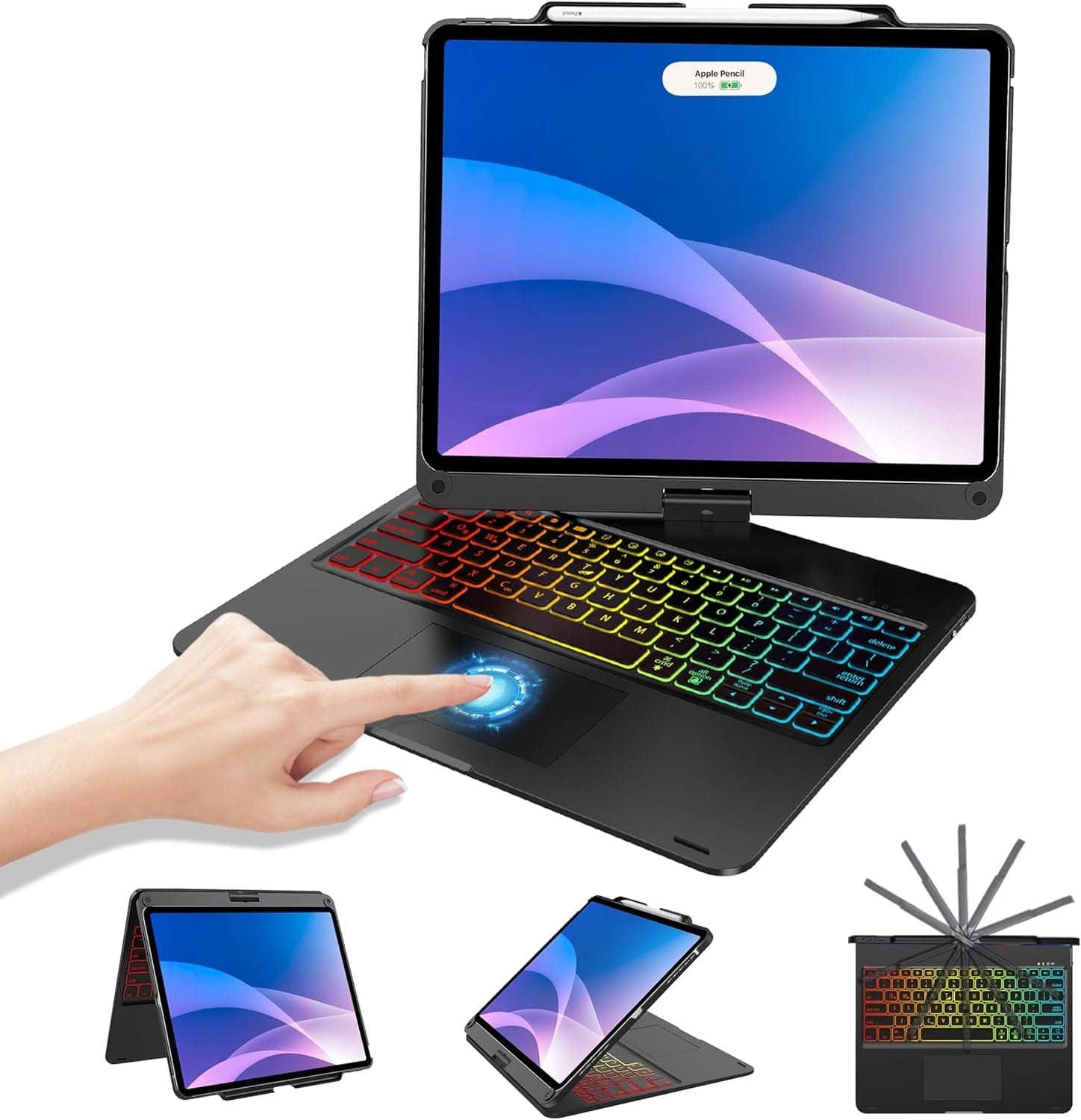 iPad Air 13 & Pro 12.9 Keyboard Case with RGB & Touchpad | Gorilla Cas