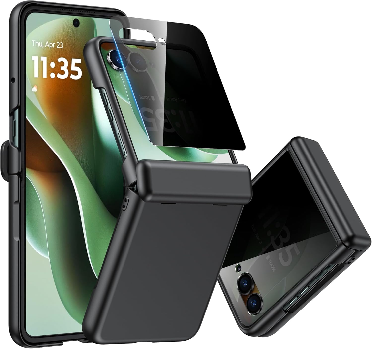 Motorola Razr Ultra Privacy Screen Protector & Hinge Protection Case