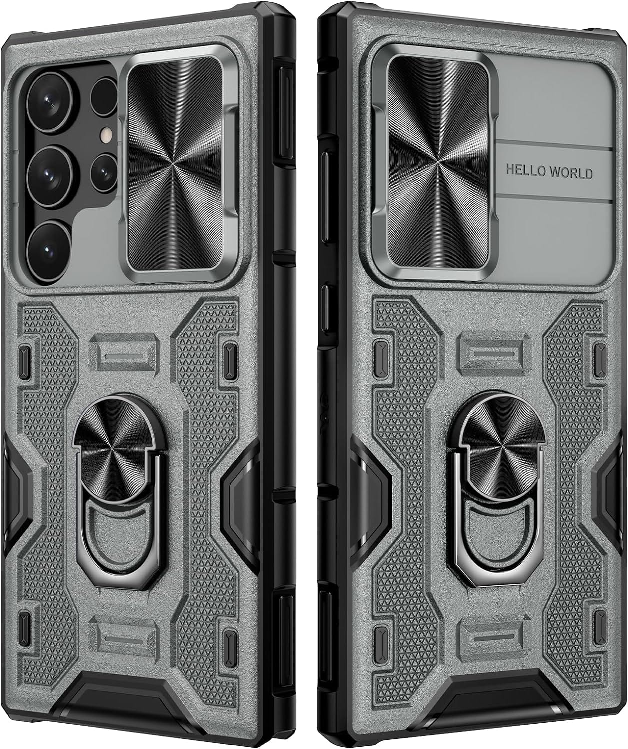 Galaxy S24 Ultra Case — Ring Stand & Slide Camera Cover