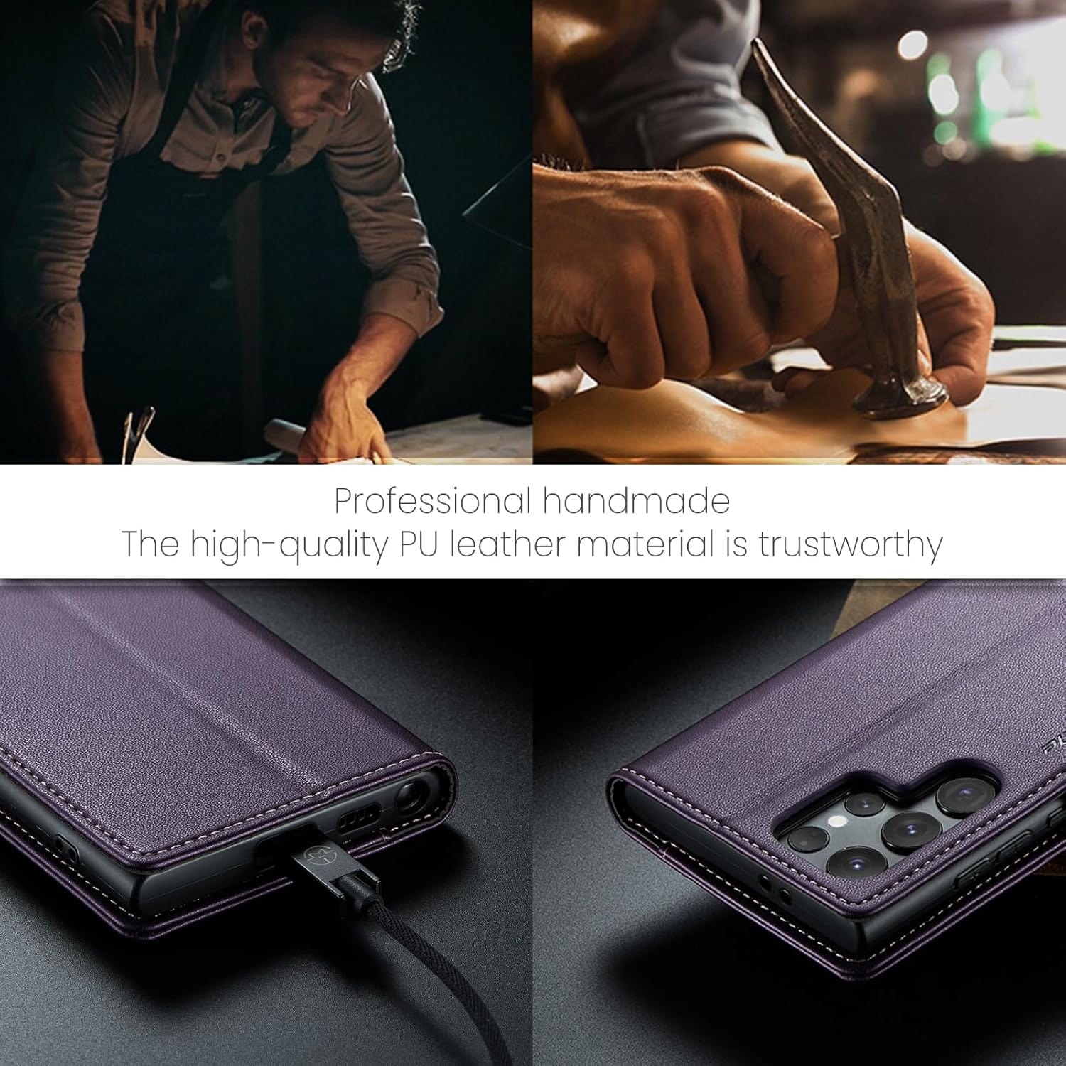 Galaxy S25 Ultra Slim Shockproof Credit Card Holder Wallet Case