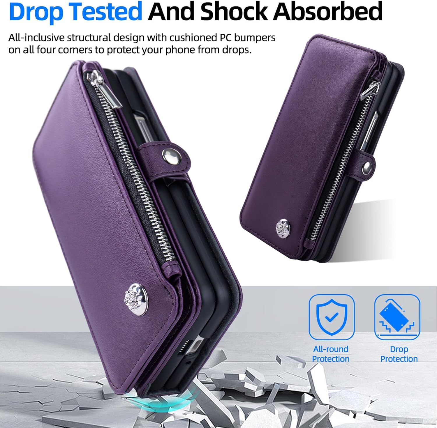 Samsung Galaxy Z Fold 5 Wallet Z Fold 5 Case S Pen Holder Full Body Co