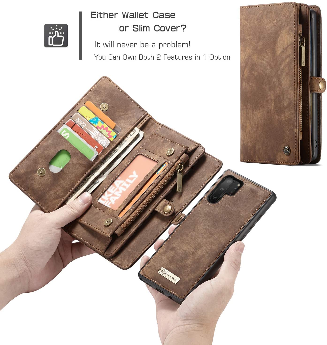 Galaxy Note 10 Plus Wallet Case | Leather Note 10 Plus Wallet Case