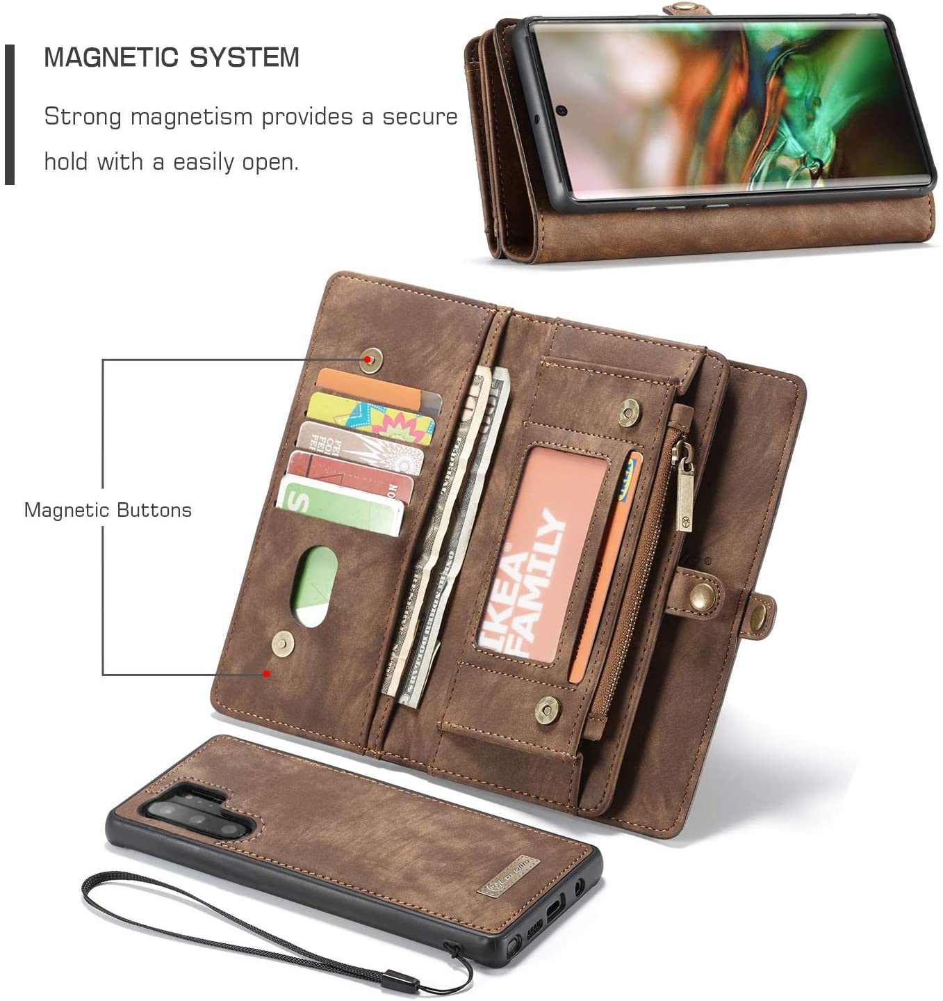 Galaxy Note 10 Plus Wallet Case | Leather Note 10 Plus Wallet Case