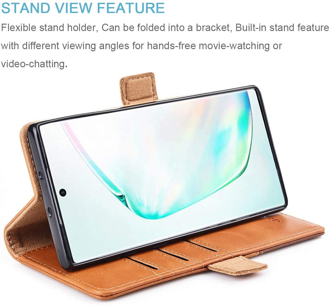 Galaxy Note 10 Plus Wallet Case | Leather Wallet Case for Note 10 Plus