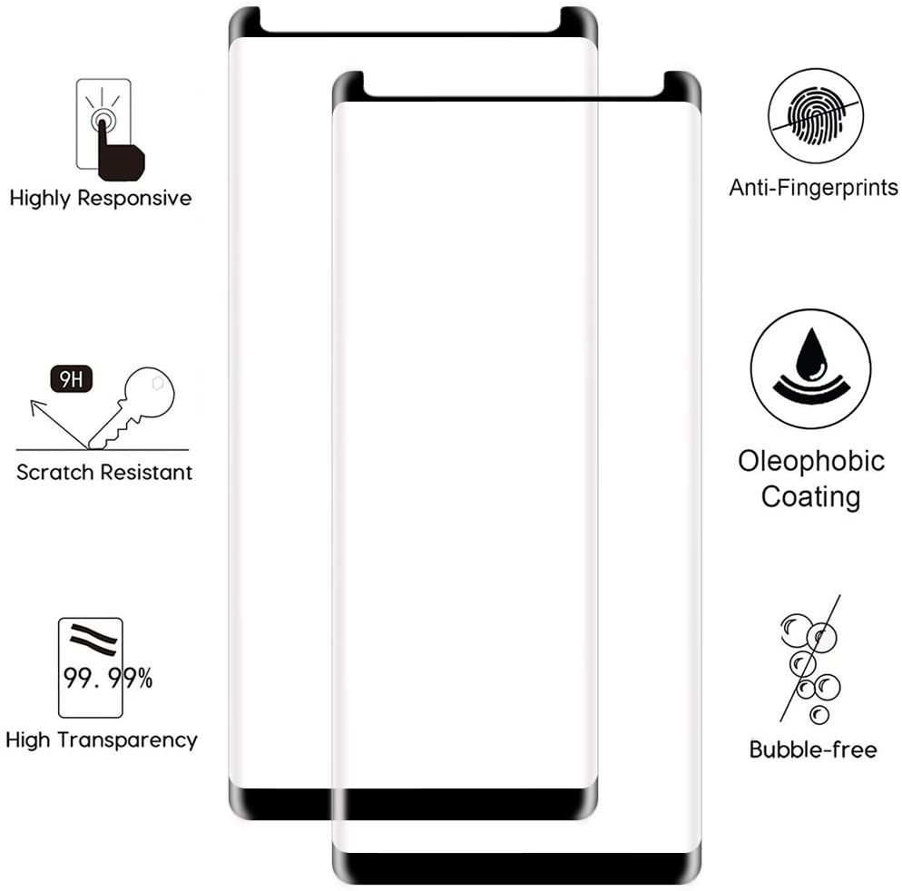 Galaxy Note 8 Screen Protector Tempered Glass (2 Pack)