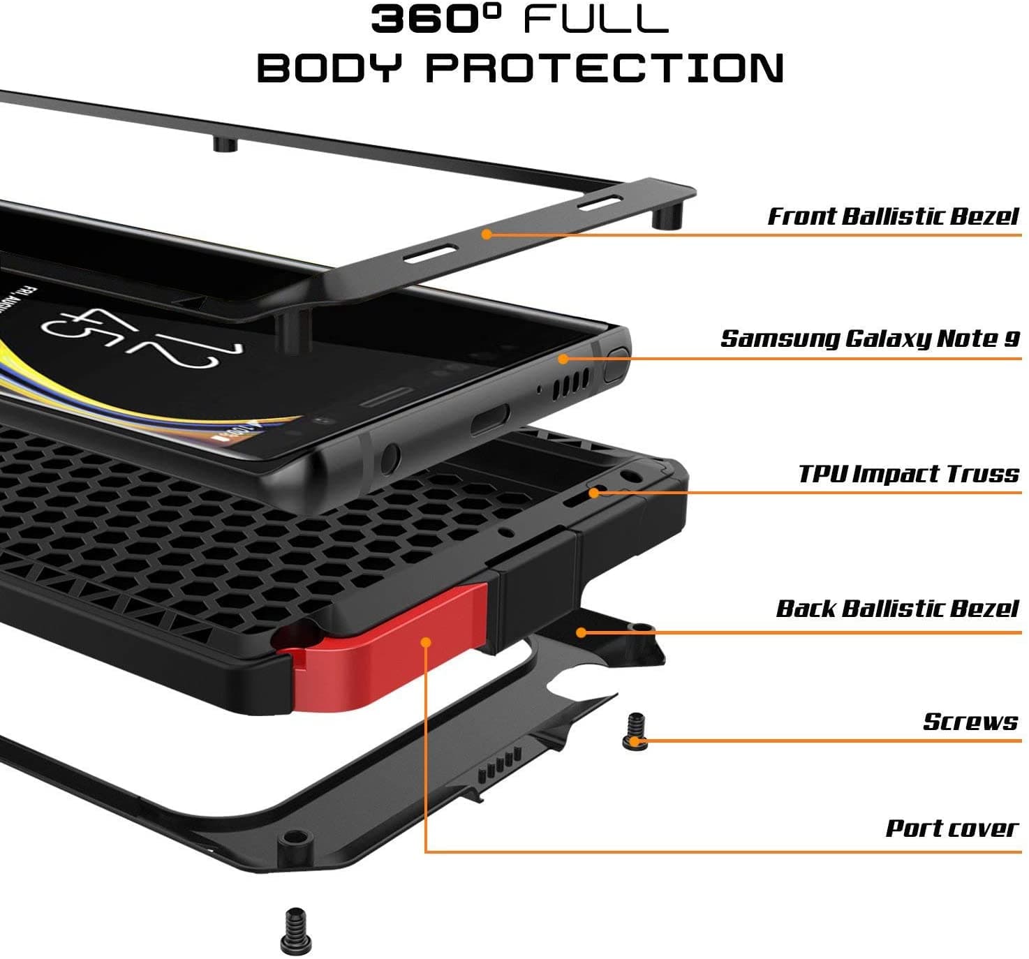Galaxy Note 9 Aluminum Metal Case | Heavy Duty Armor