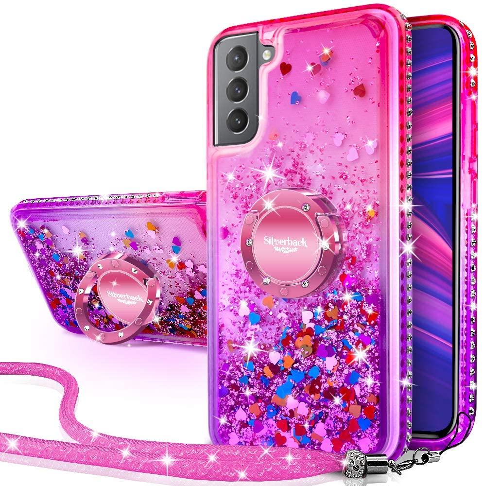 Pink Glitter Case for Galaxy S21 Plus | Cute & Protective