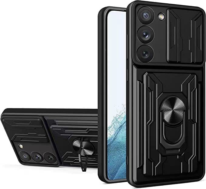 Galaxy S23 Military Camera Sliding Window Removable Card Slot Case