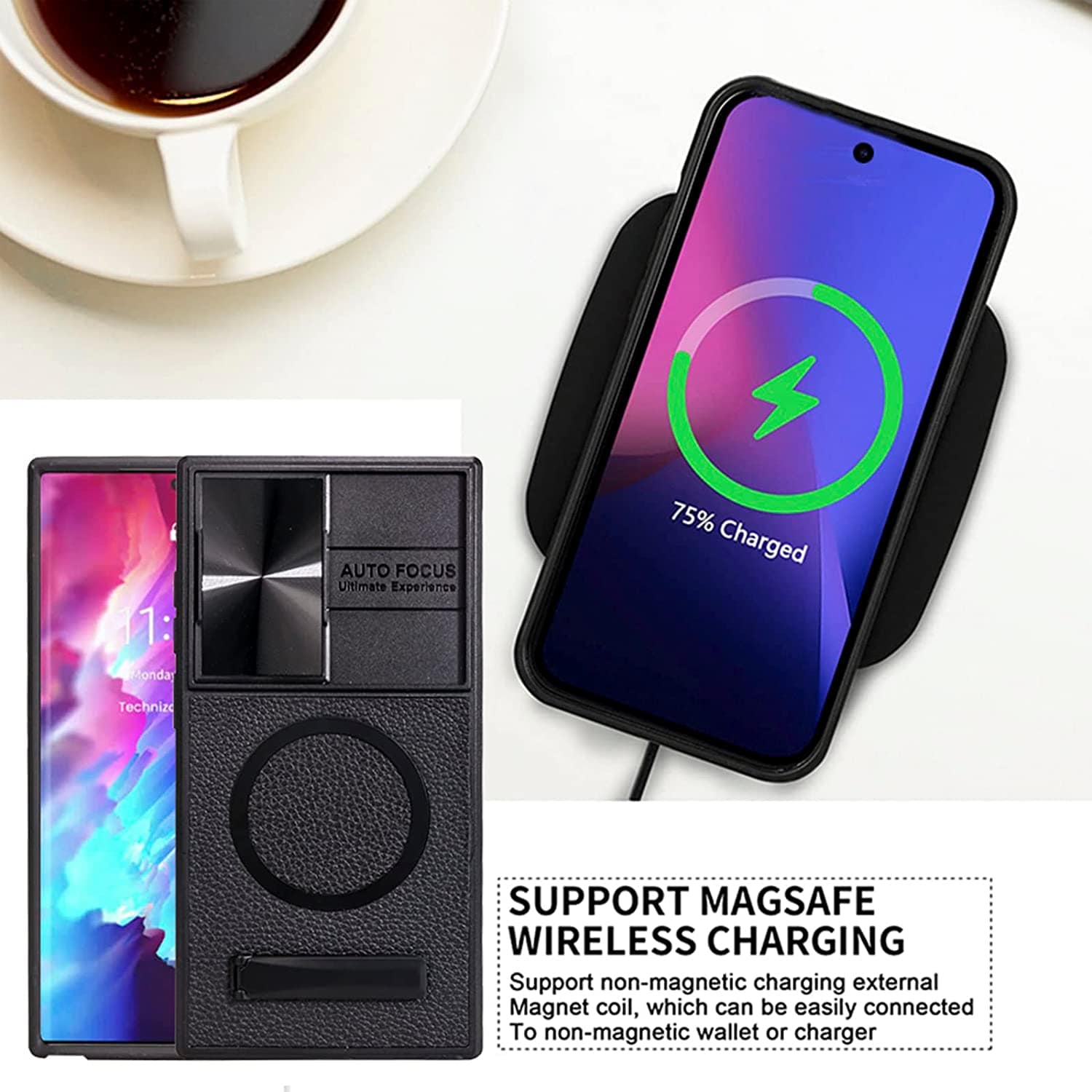 Galaxy S23 Ultra Magnetic Case Compatible with MagSafe Charger