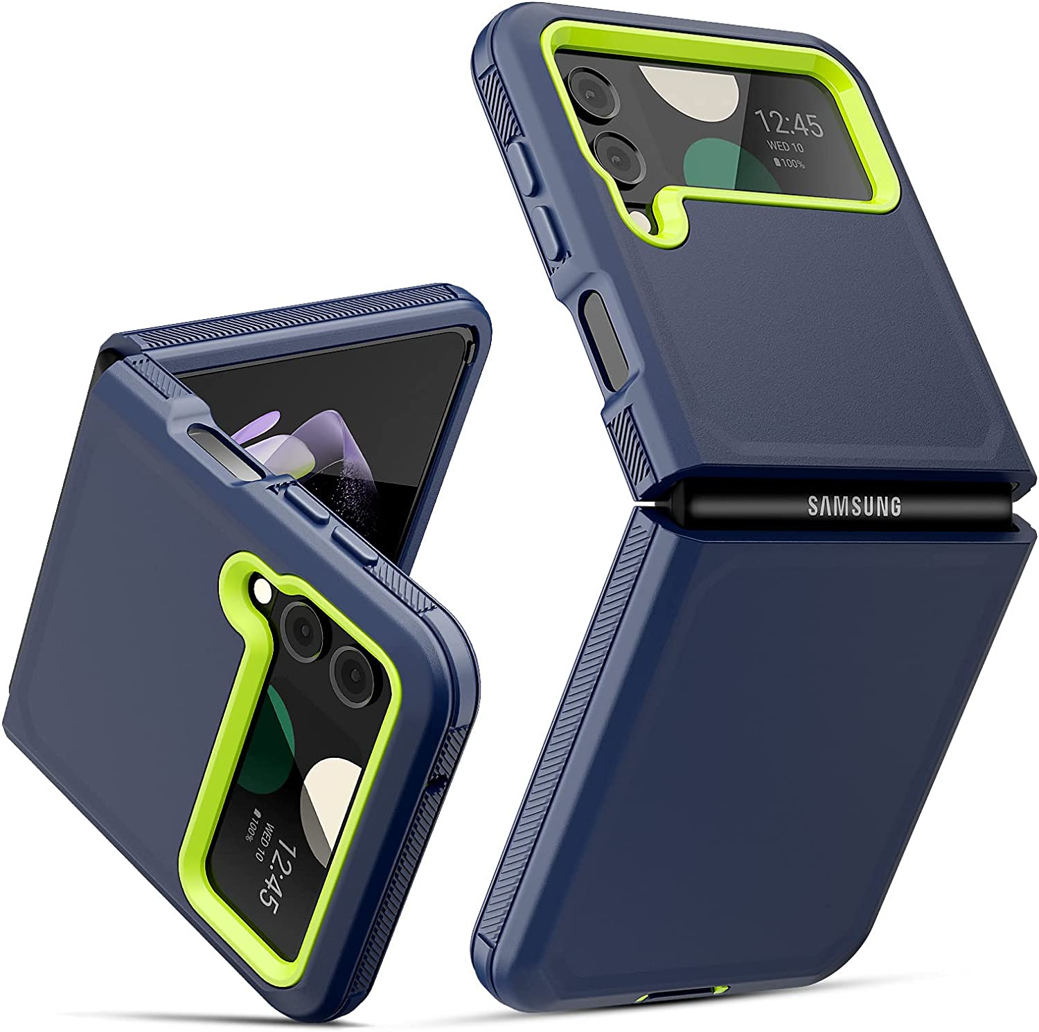 Galaxy Z Flip 4 Case Drop Protection Bumper Cover Flip Phone Case Purp