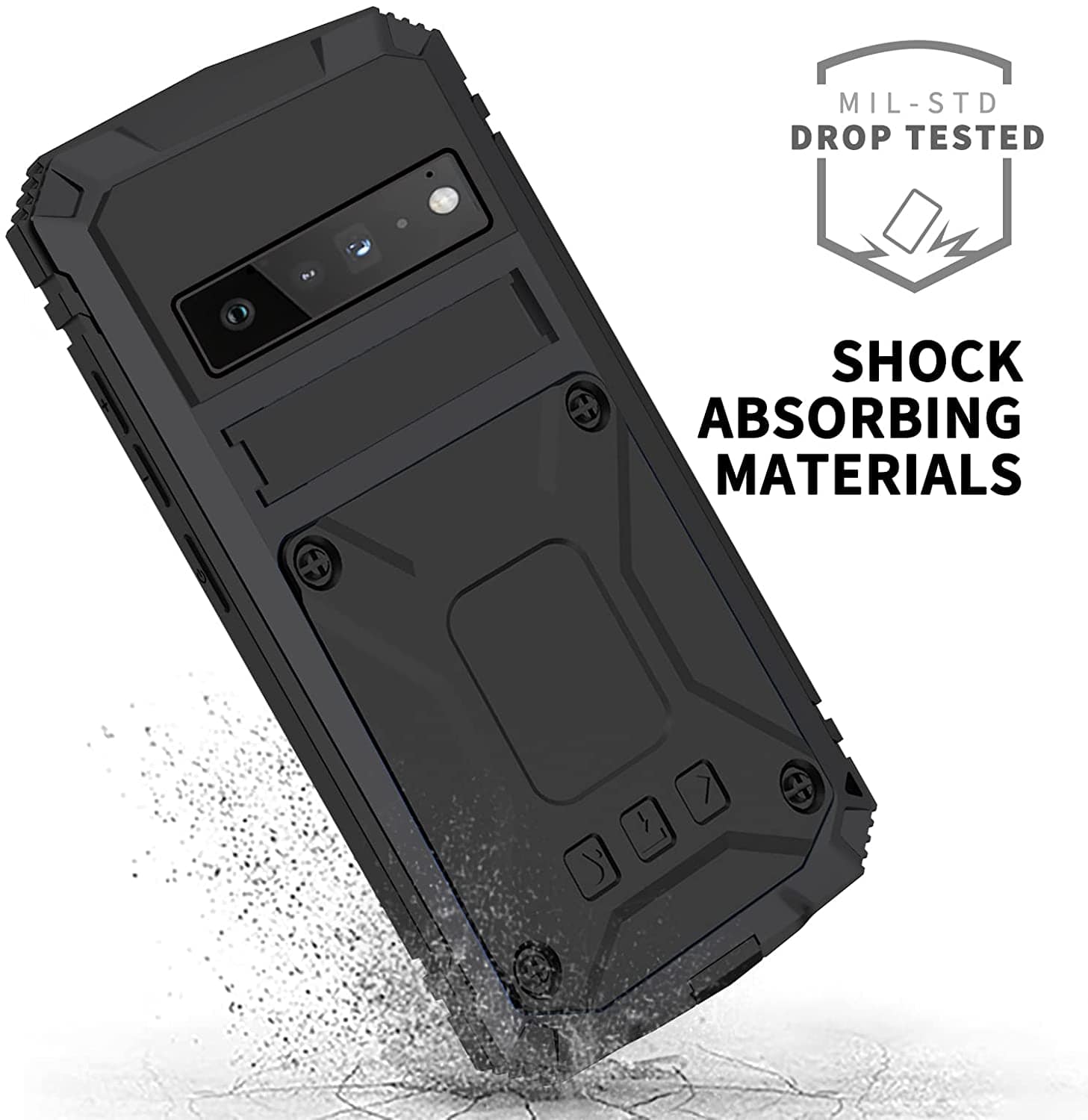 Google Pixel 6 Pro Metal Case | Aluminum Military Armor Full Body Heav