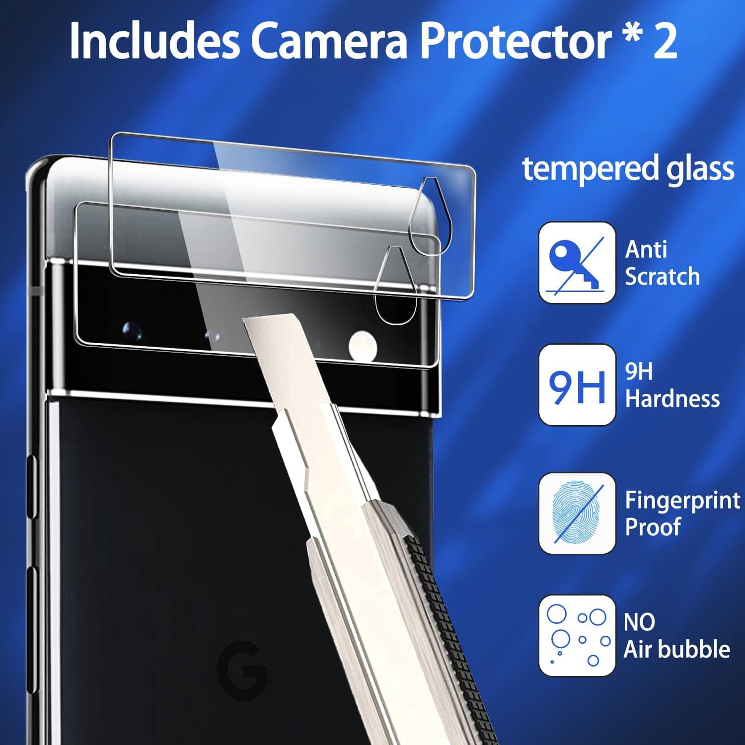 Google Pixel 6 Pro Screen Protector | 3 Pack TPU Film with Camera Glas
