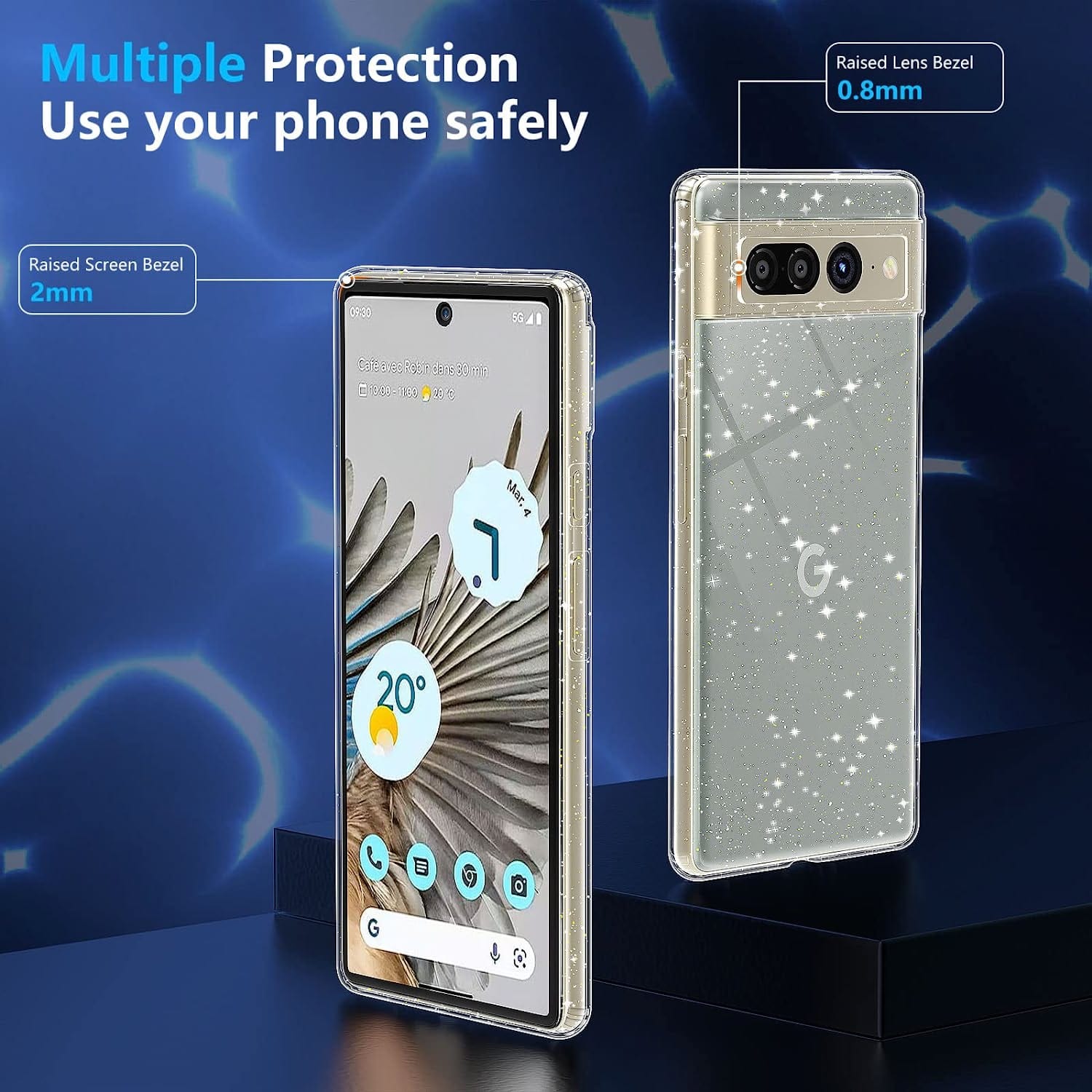 Google Pixel 7 Pro Case Glitter Phone TPU Case