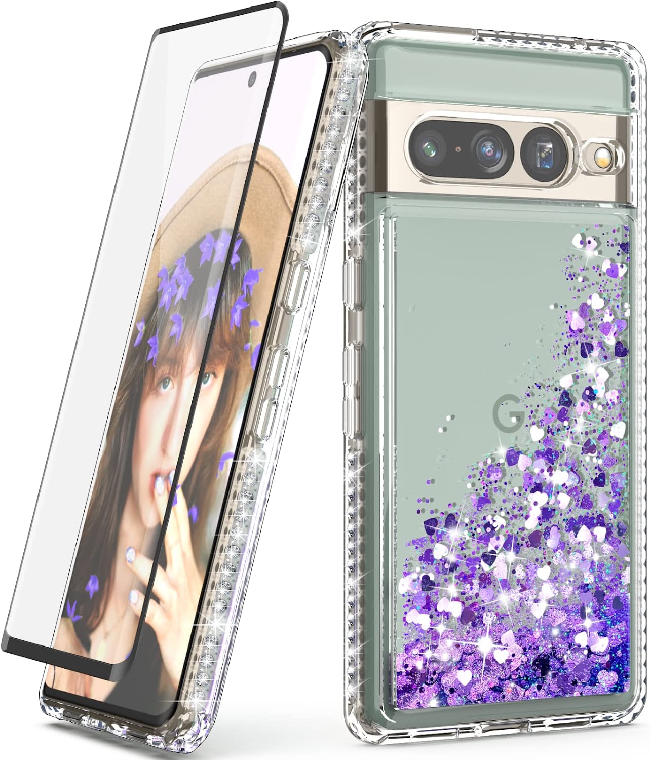 Google Pixel 7 Pro Quickstand Glitter Case