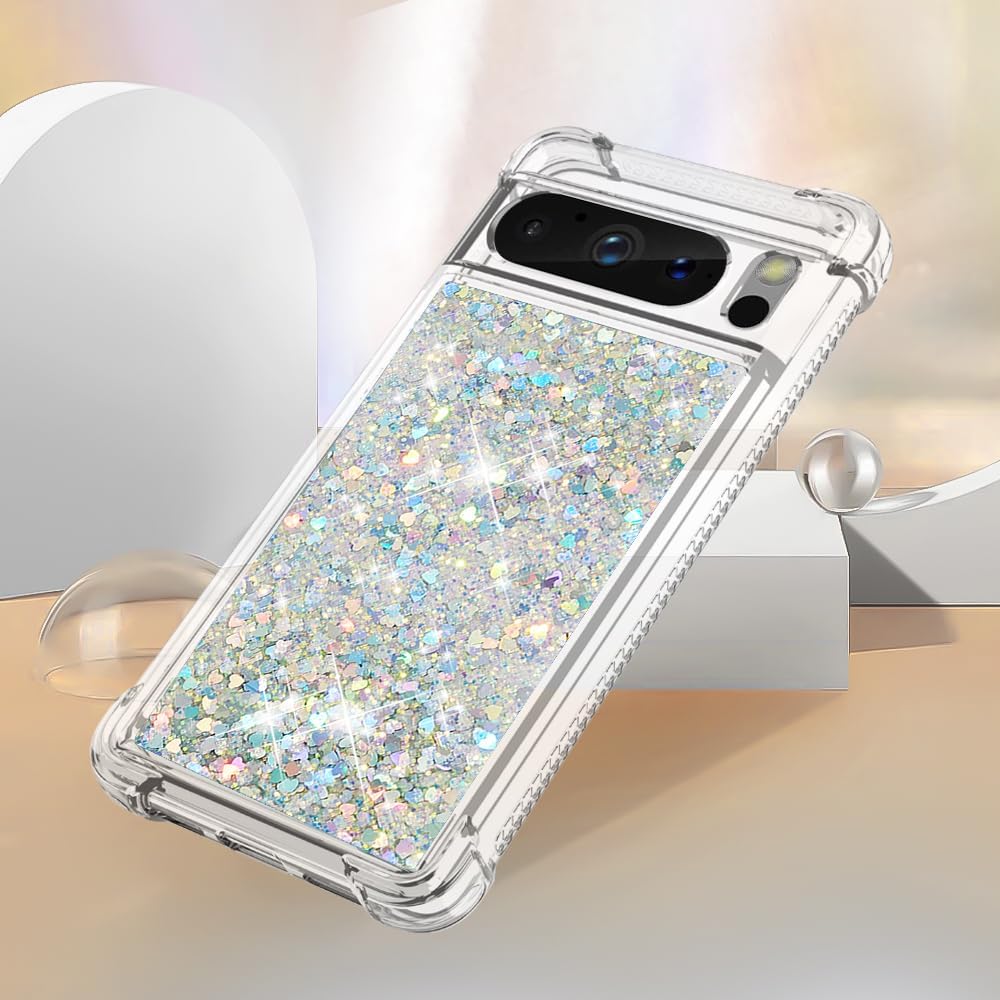 Google Pixel 8 Pro Case Glitter Liquid Cute Clear Phone Case