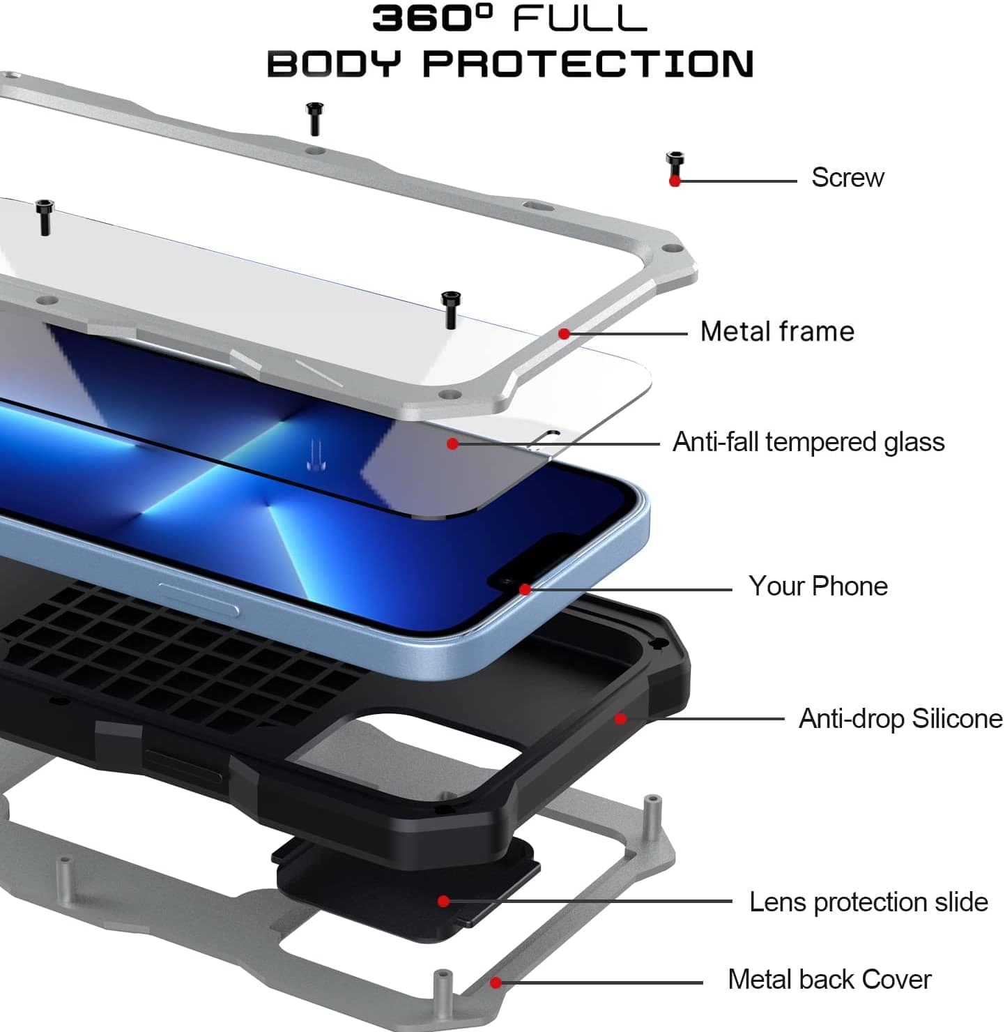 iPhone 13 Pro Max Metal Heavy Duty Aluminum Case