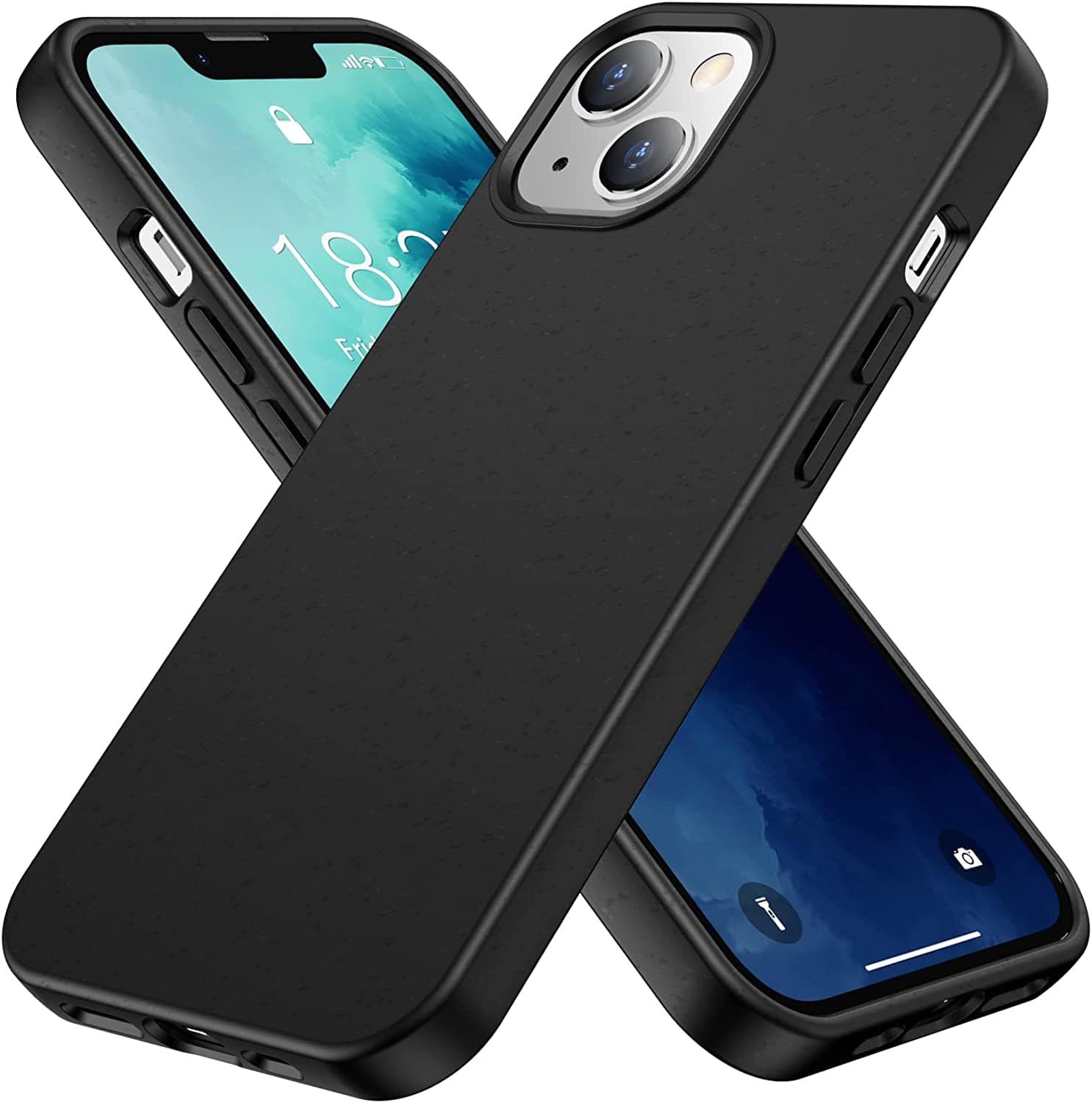 iPhone 14 Max Case Natural Texture with Speckled Soft Protection Case,