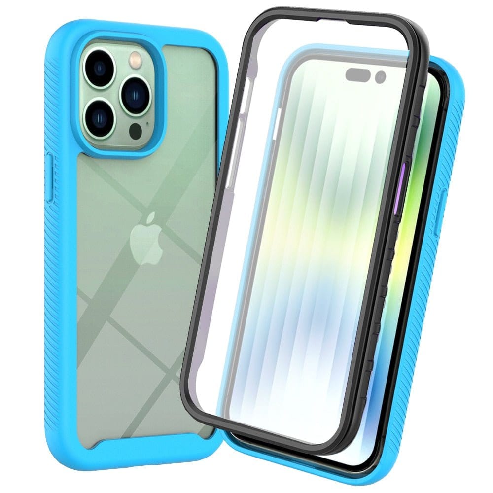 iPhone 14 Pro Max Full-Body Rugged Shockproof Case with Built in Scree