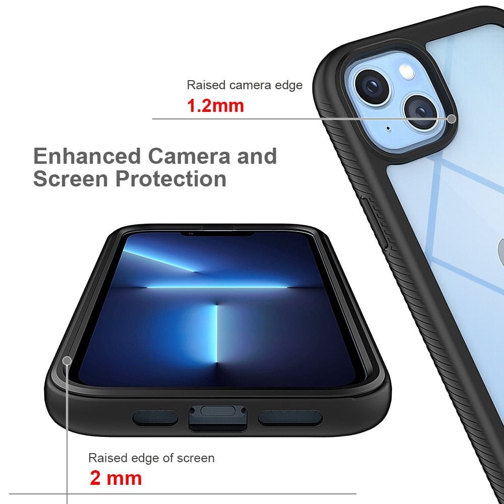 iPhone 14 Pro Max Full-Body Rugged Shockproof Case with Built in Scree
