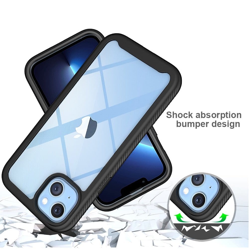 iPhone 14 Pro Max Full-Body Rugged Shockproof Case with Built in Scree