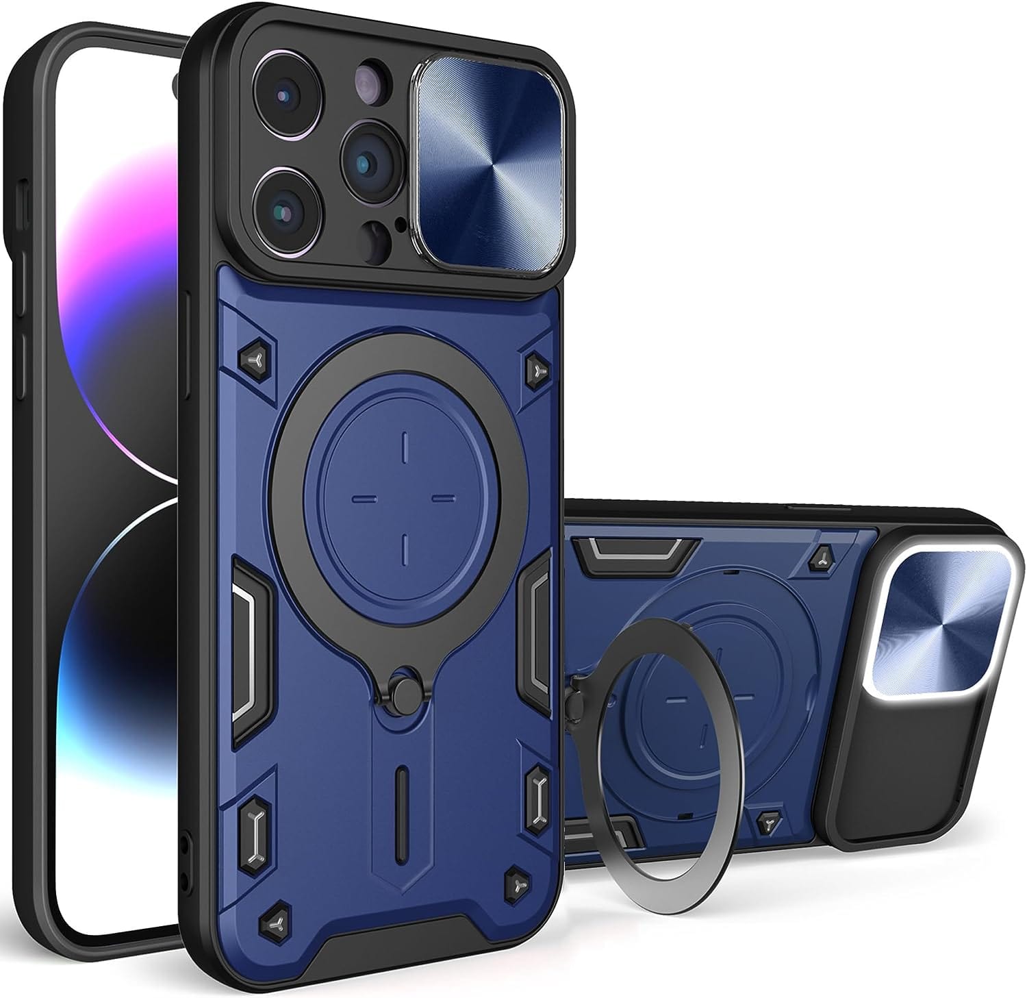 iPhone 15 Pro Max Kickstand Camera Slide Case