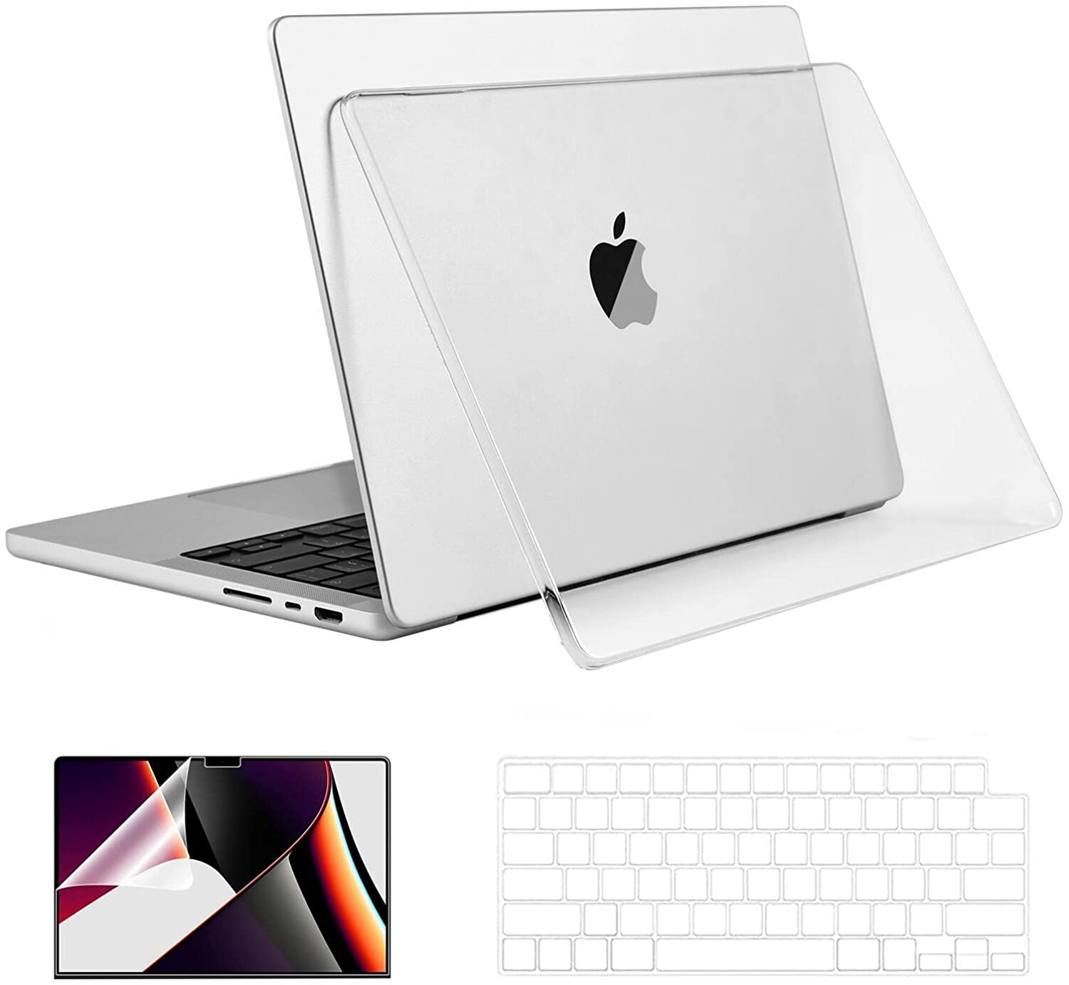 MacBook Pro 16 Inch Model A2141 Clear Hard Case with Keyboard Cover