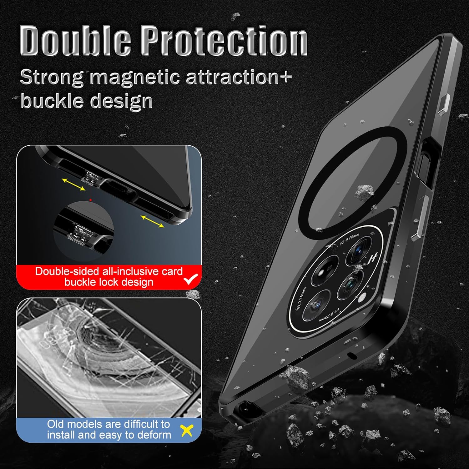 OnePlus 12 Metal Frame Magnetic Bumper Case