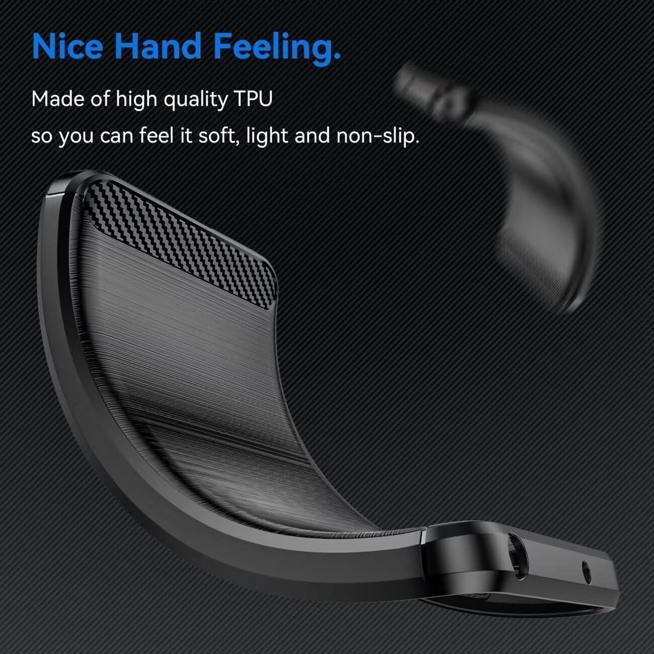 OnePlus 12 Soft TPU Bumper Flexible Carbon Fiber Texture Case
