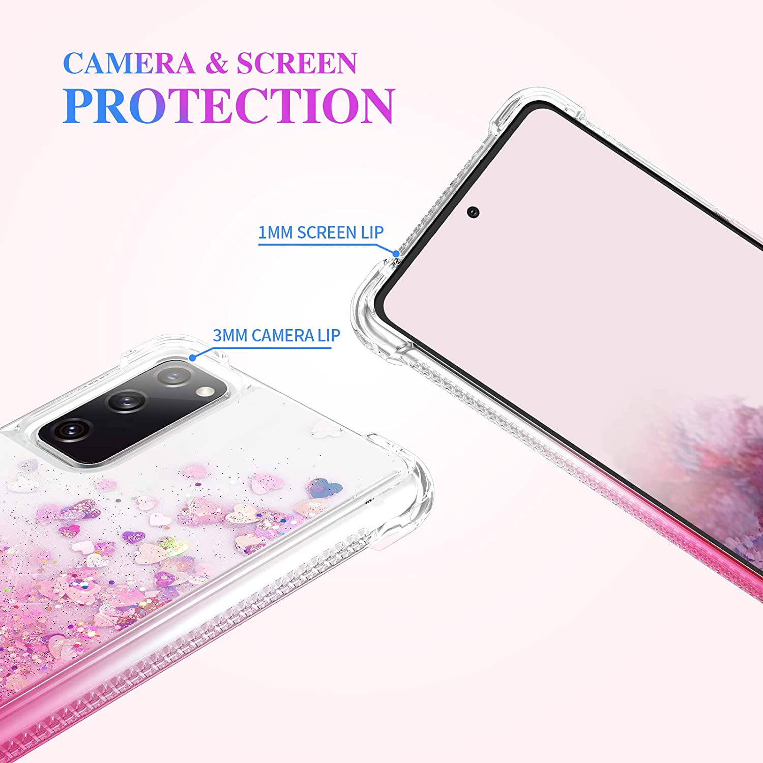 Samsung Galaxy S20 FE Glitter Liquid Case | Glitter Bling Case for Gal