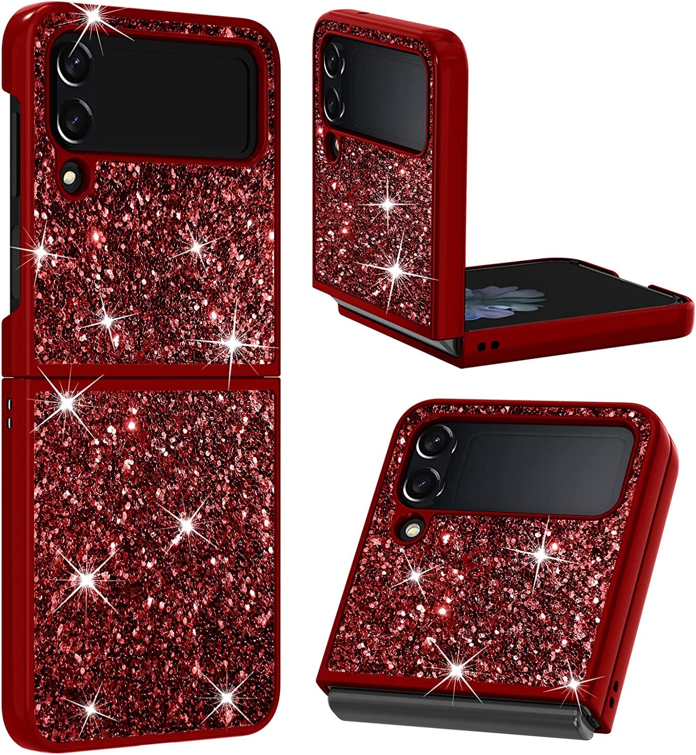 Samsung Galaxy Z Flip 4 5G,Galaxy Z Flip 4 5G Case Fold Cover Case Gol