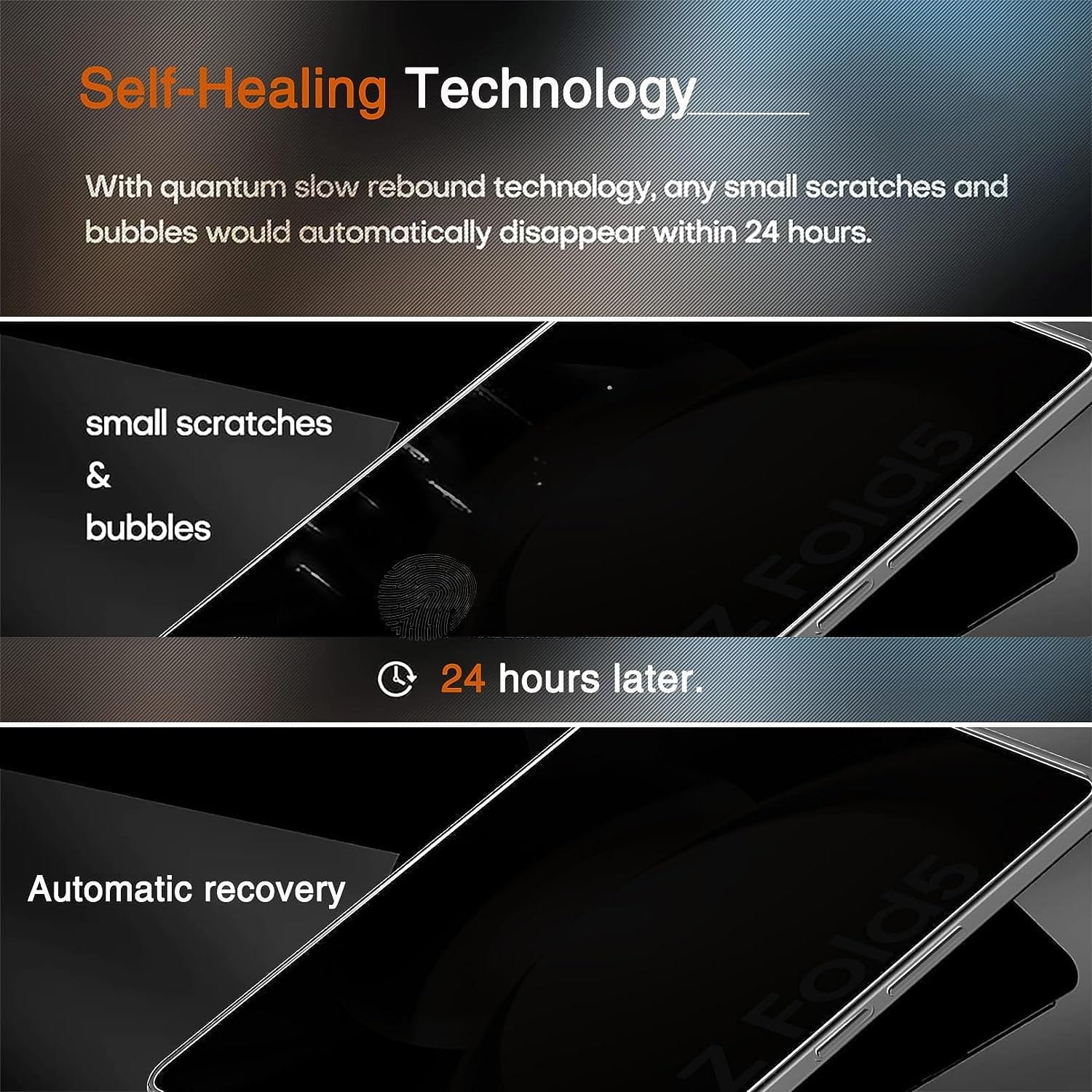 Samsung Galaxy Z Fold 5 Privacy Screen Protector Mounting Positioner A