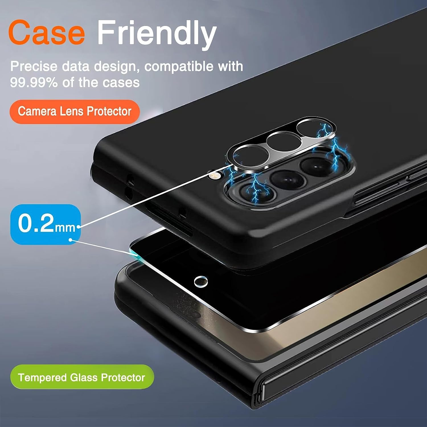 Samsung Galaxy Z Fold 5 Privacy Screen Protector Mounting Positioner A