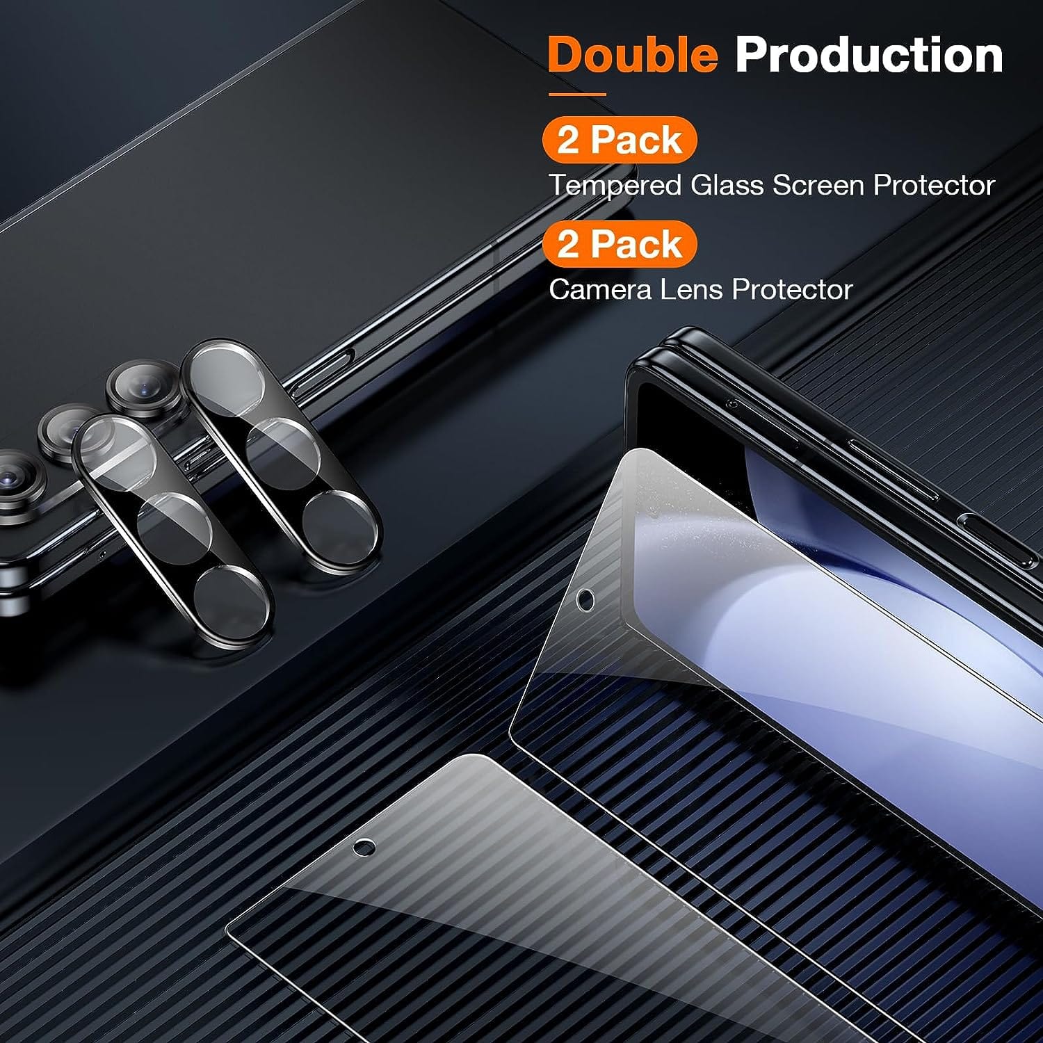 Samsung Galaxy Z Fold 5 Screen Protector 2 Pack Camera Lens Protector